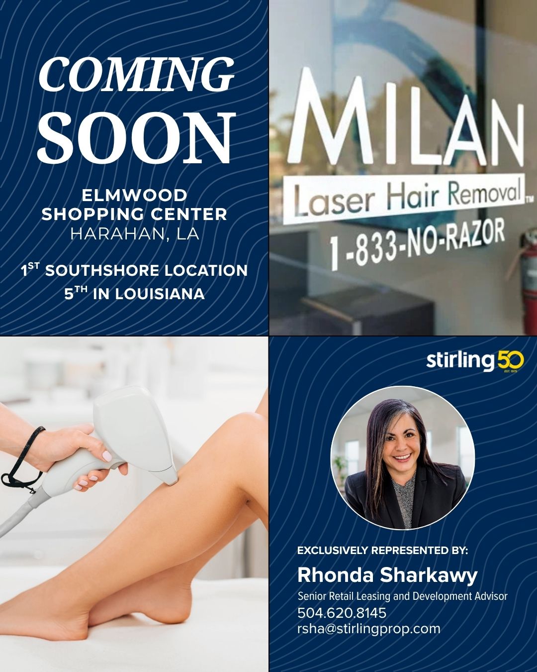 Milan Laser Hair Removal Coming to Harahan | Stirling